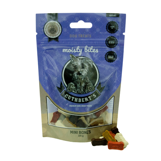 Cuthbert's Moisty Bites Mini Bones Dog Treats (120g or 500g) – Across ...